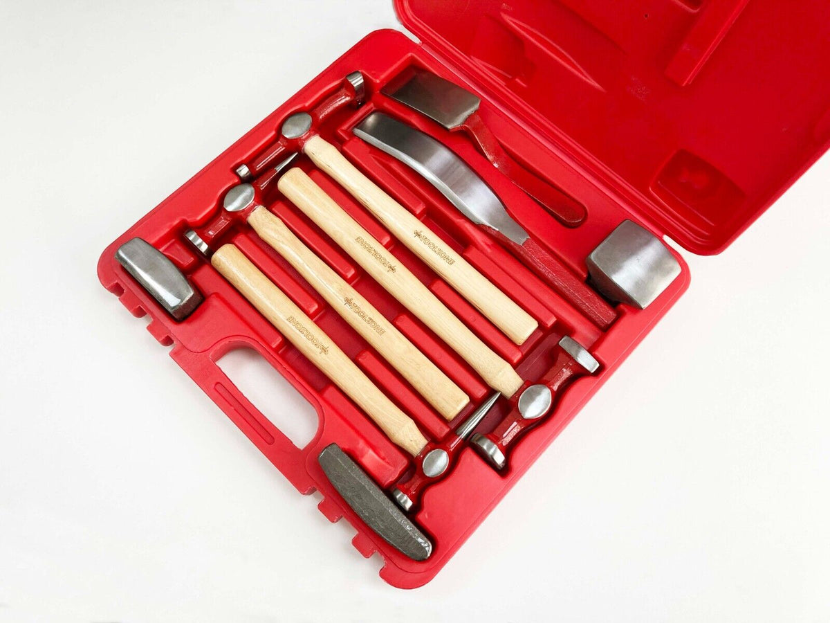 DAYUAN 10pc Auto Body Panel Beating Repair Tool Hammer Dolly Kit ...
